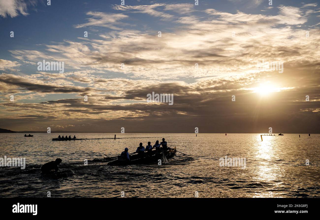 Finland's mixed coxed quadruple skulls during day one of the World ...