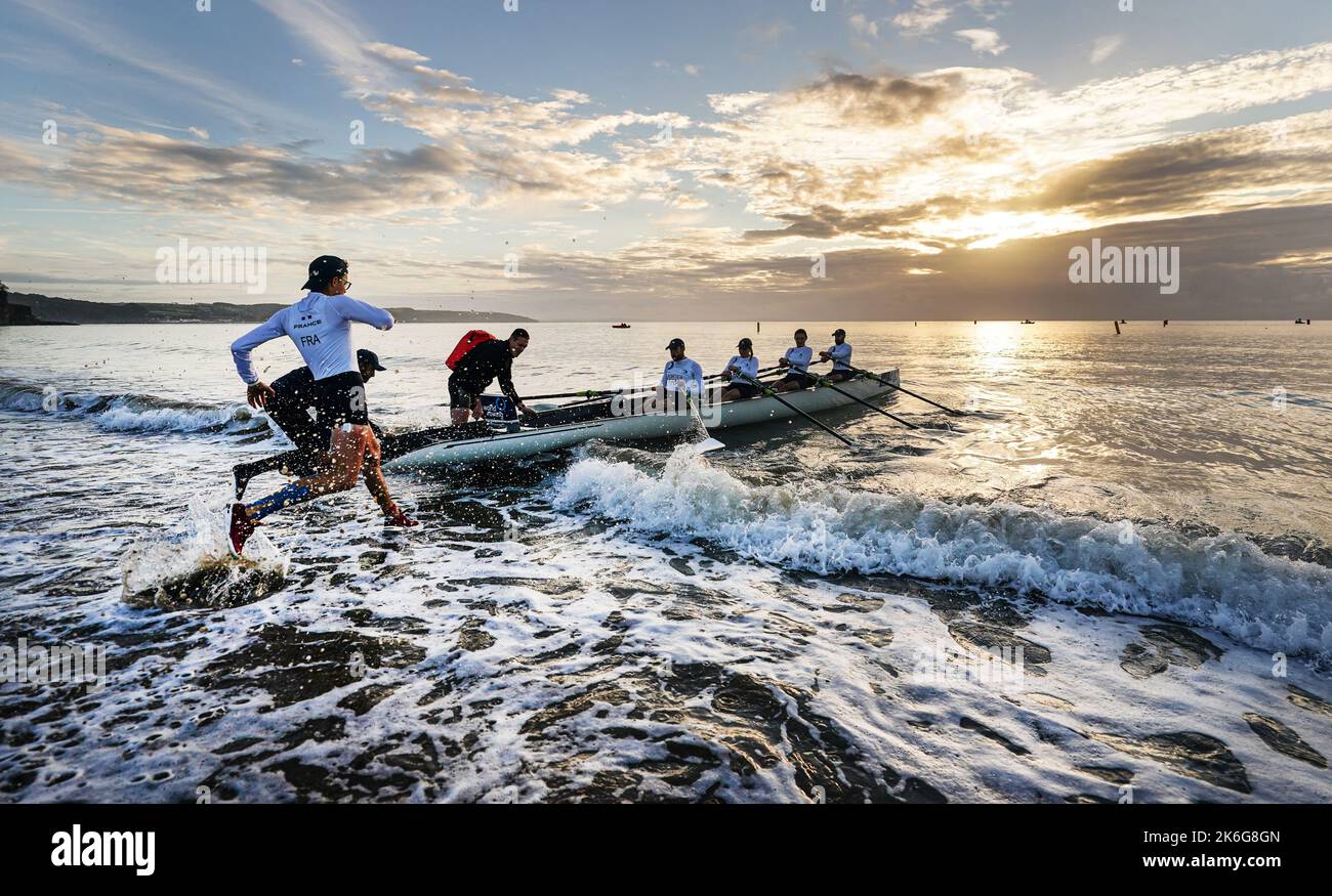 France mixed coxed quadruple skulls during day one of the World Rowing ...
