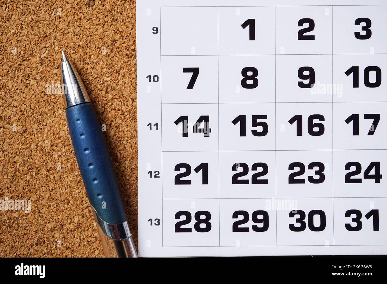 Number in the calendar hi-res stock photography and images - Alamy