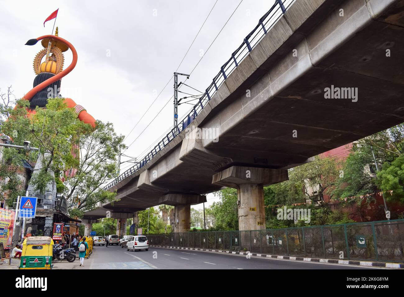 New Delhi, India - June 21, 2022 - Big statue of Lord Hanuman near the ...