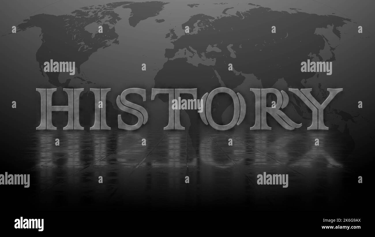 Reflection effects on structured surface - blurred lettering HISTORY ...