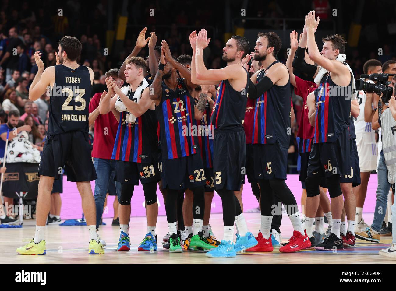 players of FC Barcelona during Turkish Airlines EuroLeague match ...