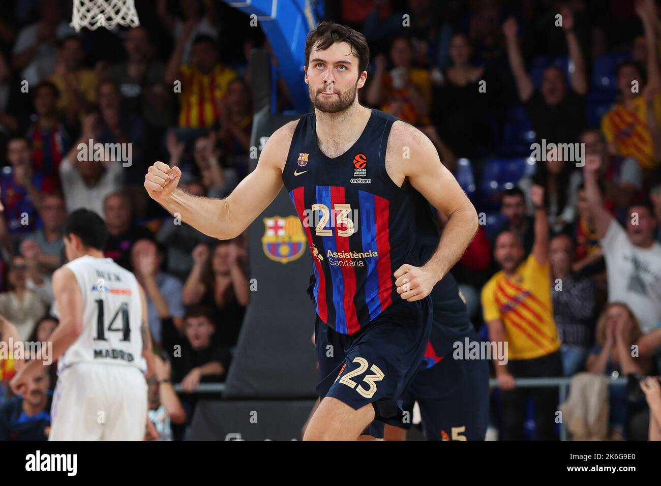 Mike Tobey of FC Barcelona during Turkish Airlines EuroLeague match ...