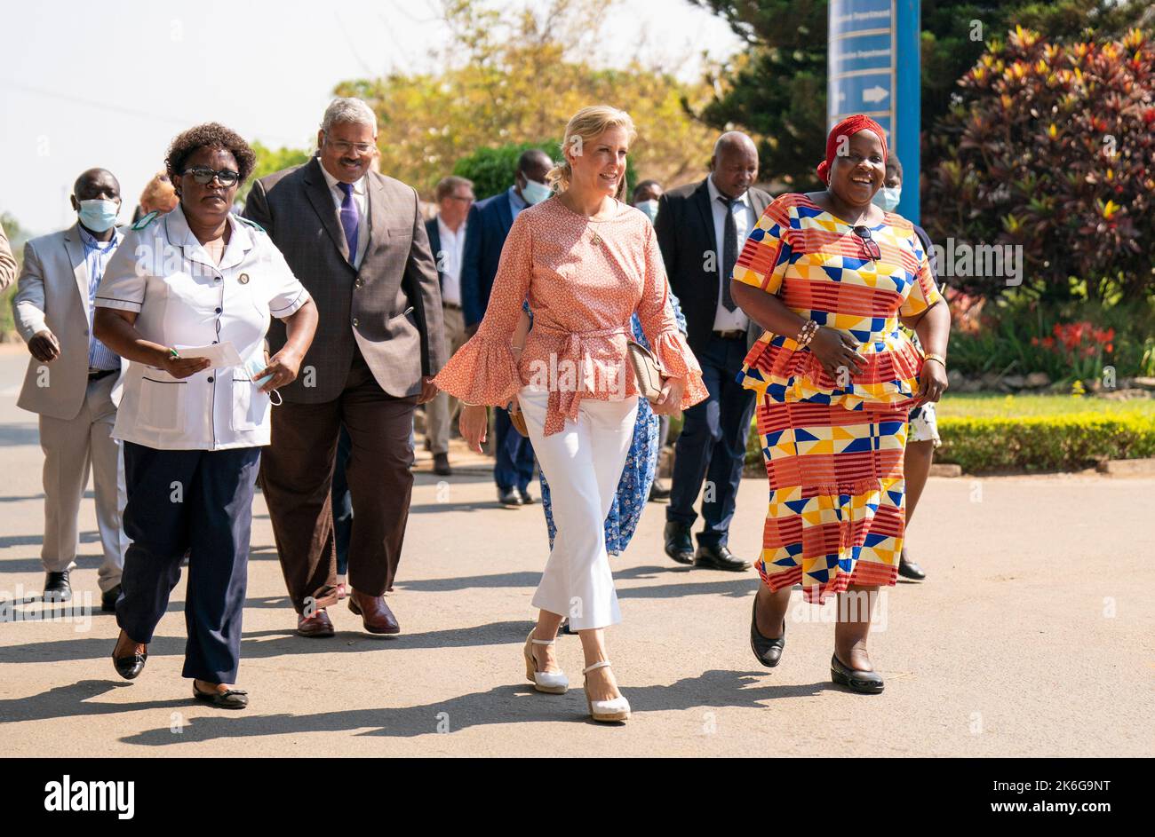 The Countess of Wessex with Minister of Health, the Honourable Khumbize ...