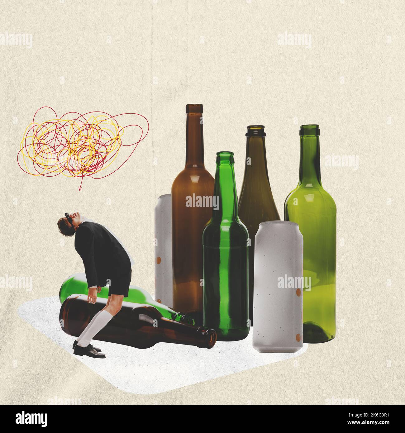 To stop drinking. Alcoholism concept. Stop alcohol addiction. Addicting ...
