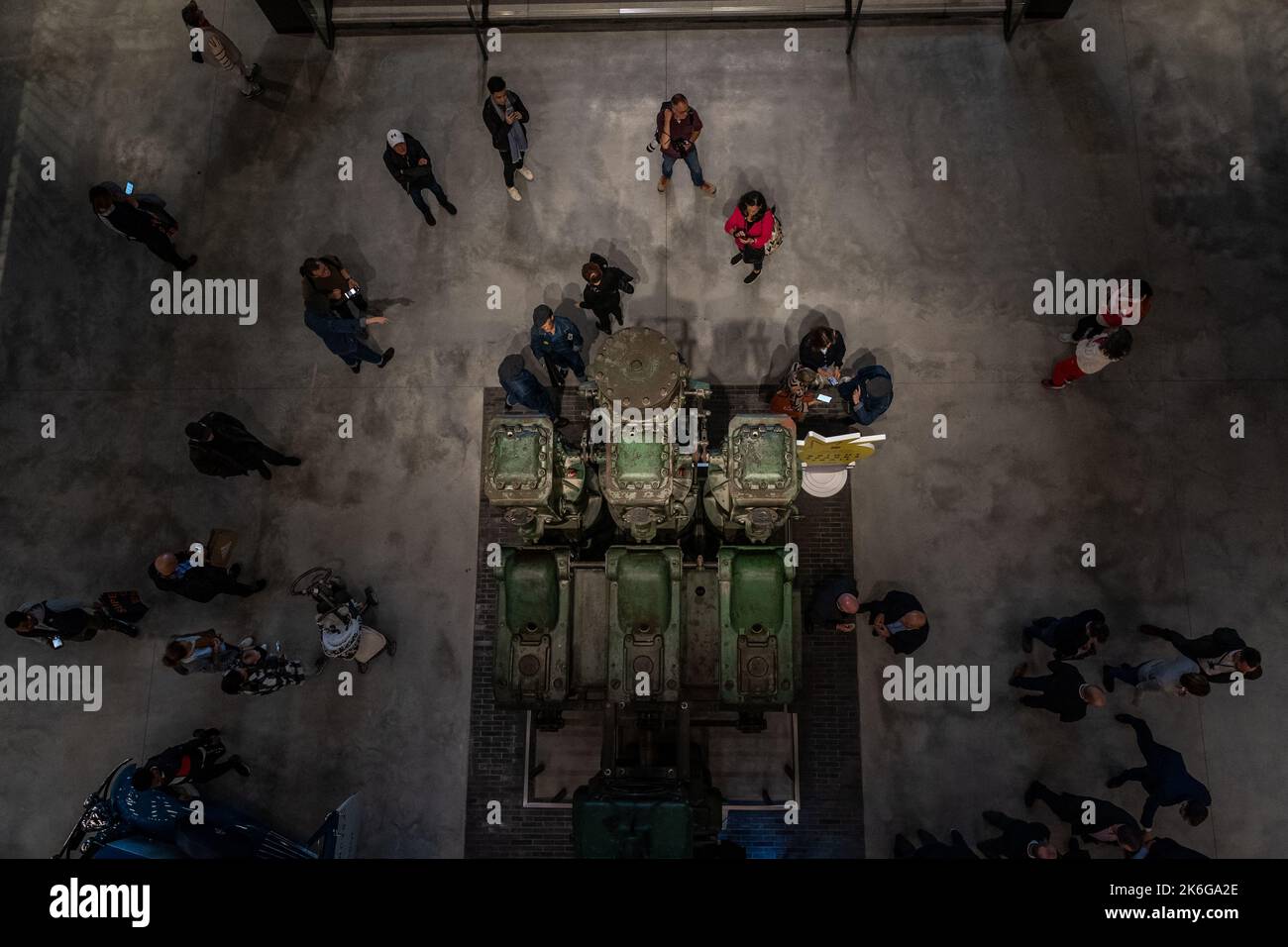 The main bus reactor in the Battersea Power Station in London, the ...