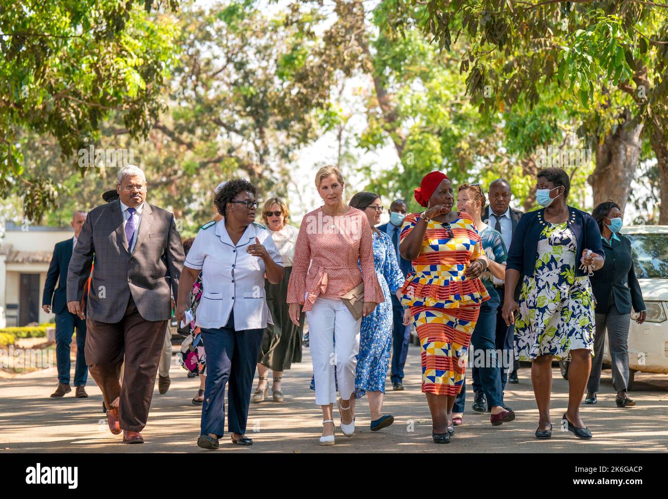 The Countess of Wessex with Minister of Health, the Honourable Khumbize ...
