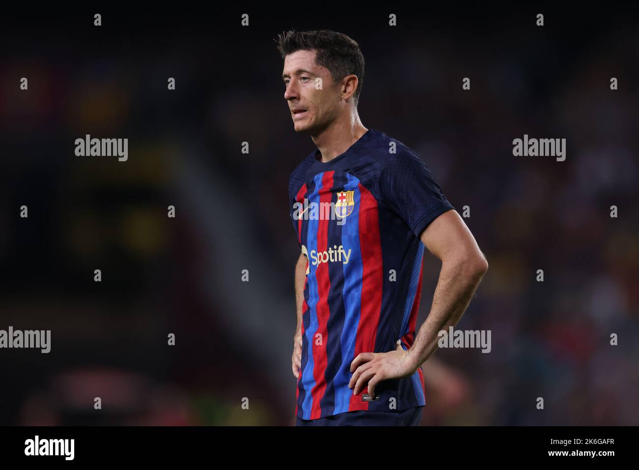 Barcelona, Spain, 12th October 2022. Robert Lewandowski of FC Barcelona ...