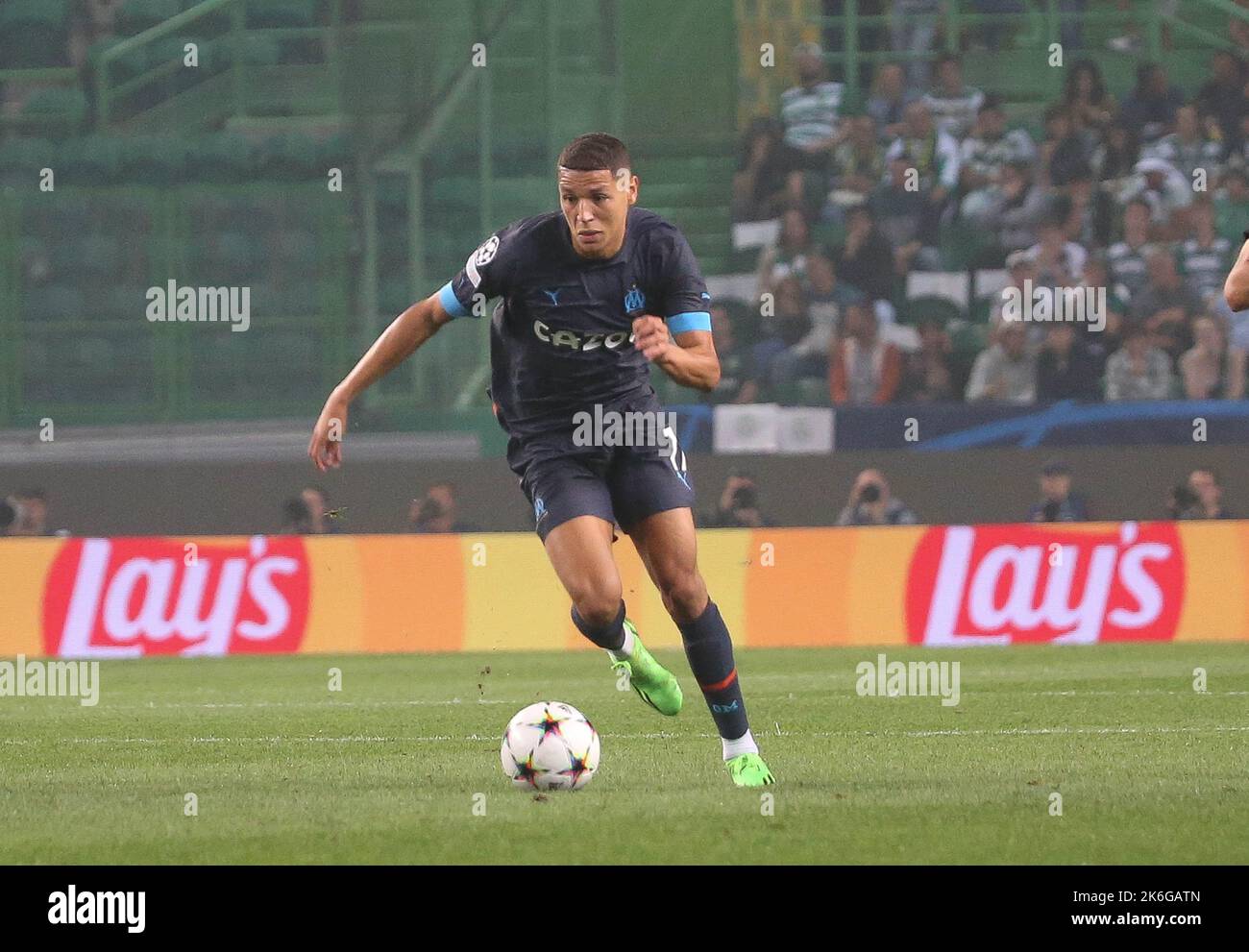 Amine Harit of Olympique Marseille during the UEFA Champions League ...