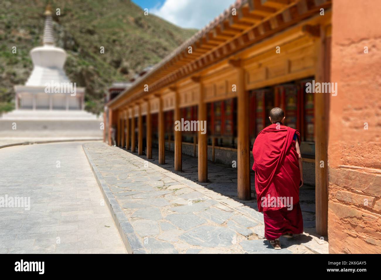 Labrang monastery prayer wheels hi-res stock photography and images - Alamy