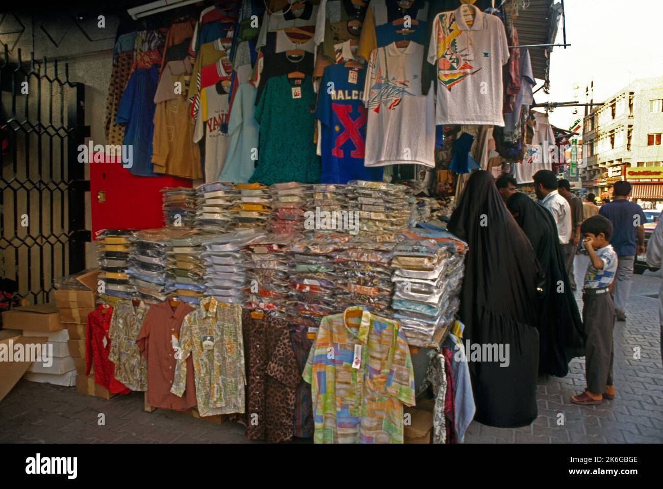 Dubai UAE Material Souk Shirts Stock Photo - Alamy