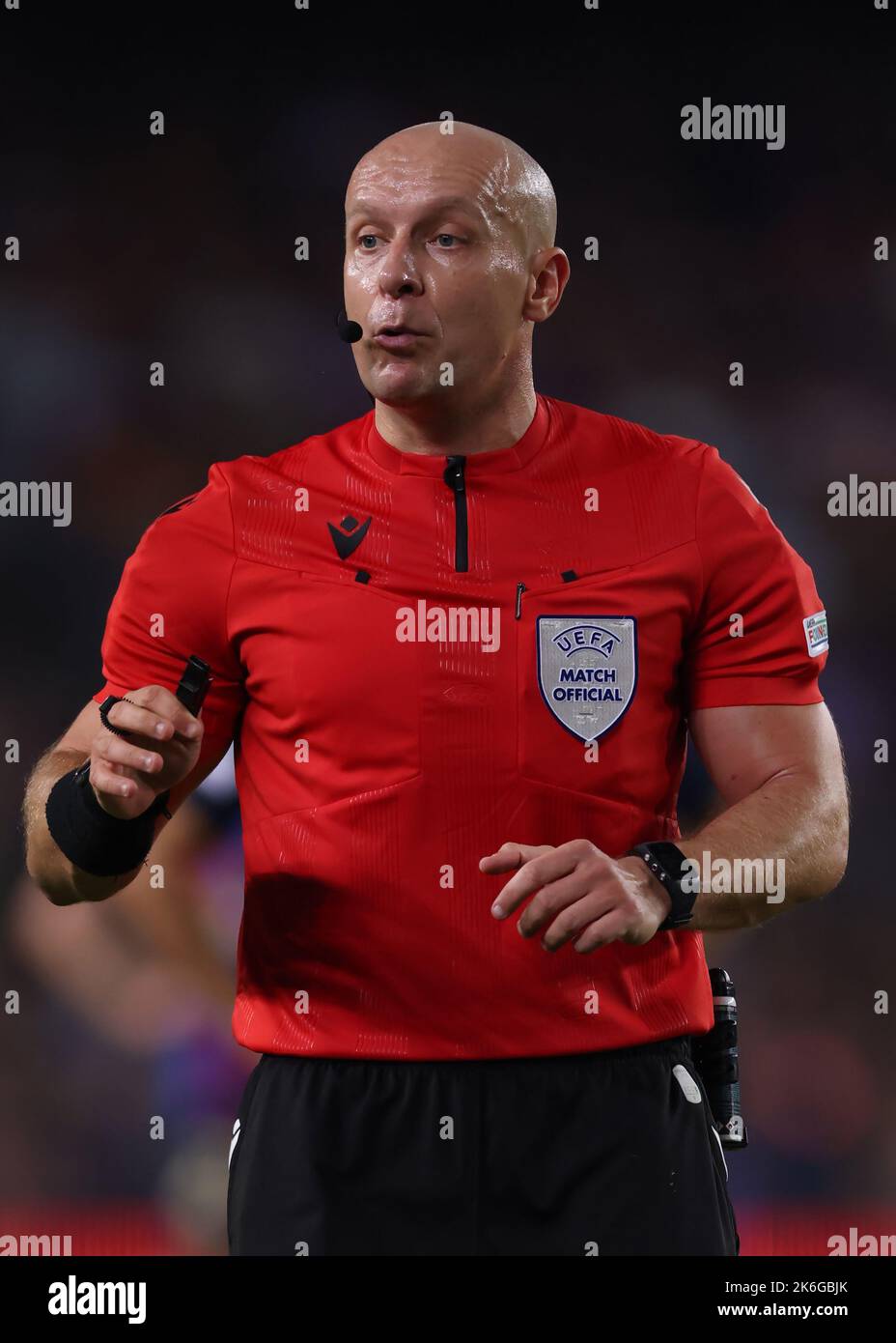 Barcelona, Spain, 12th October 2022. The Referee Szymon Marciniak of ...