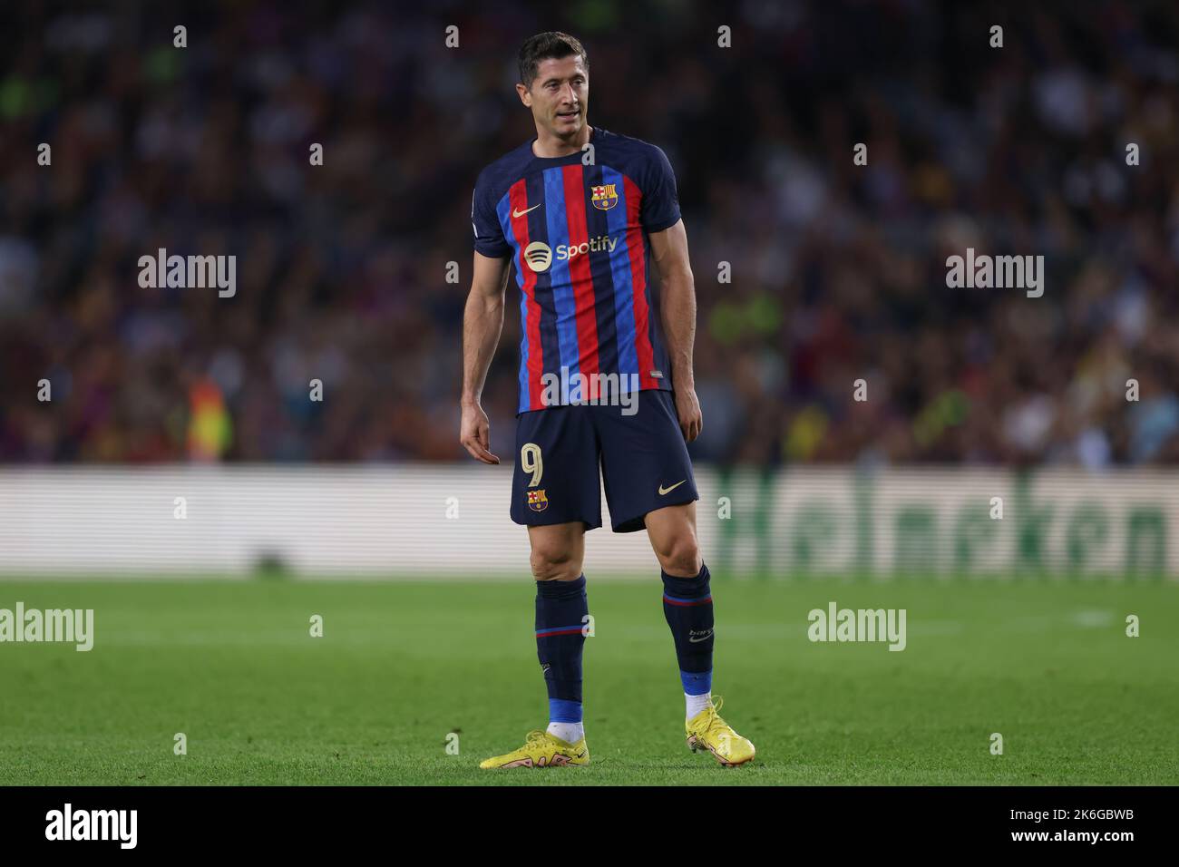 Barcelona, Spain, 12th October 2022. Robert Lewandowski of FC Barcelona ...
