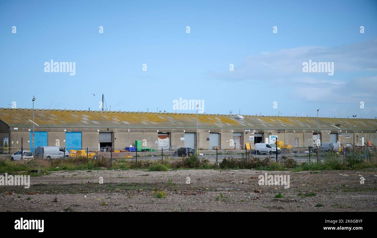 Fleetwood inshore fish docks Stock Photo - Alamy