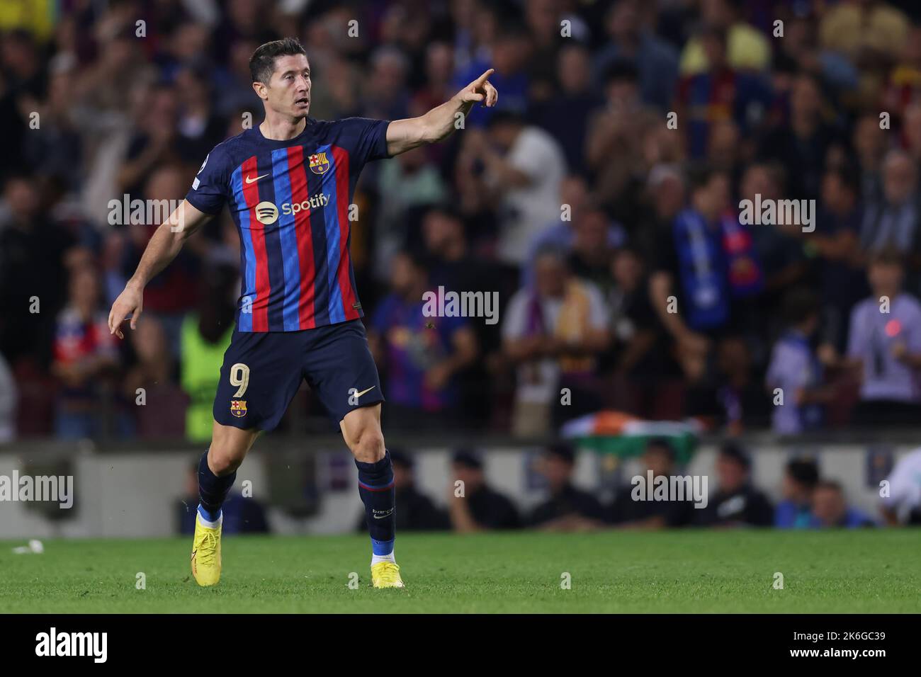 Barcelona, Spain, 12th October 2022. Robert Lewandowski of FC Barcelona ...