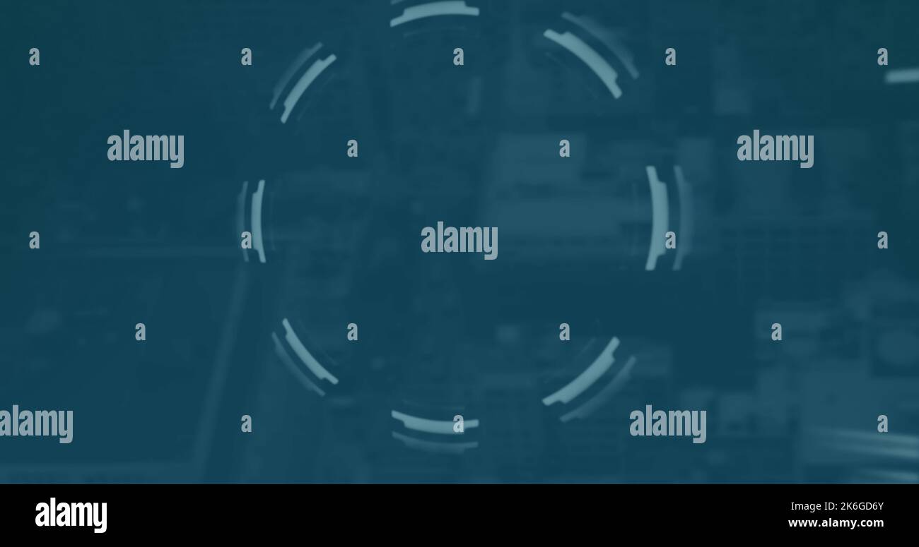 Image Of Digital Interface And Data Processing Over World Map On Blue
