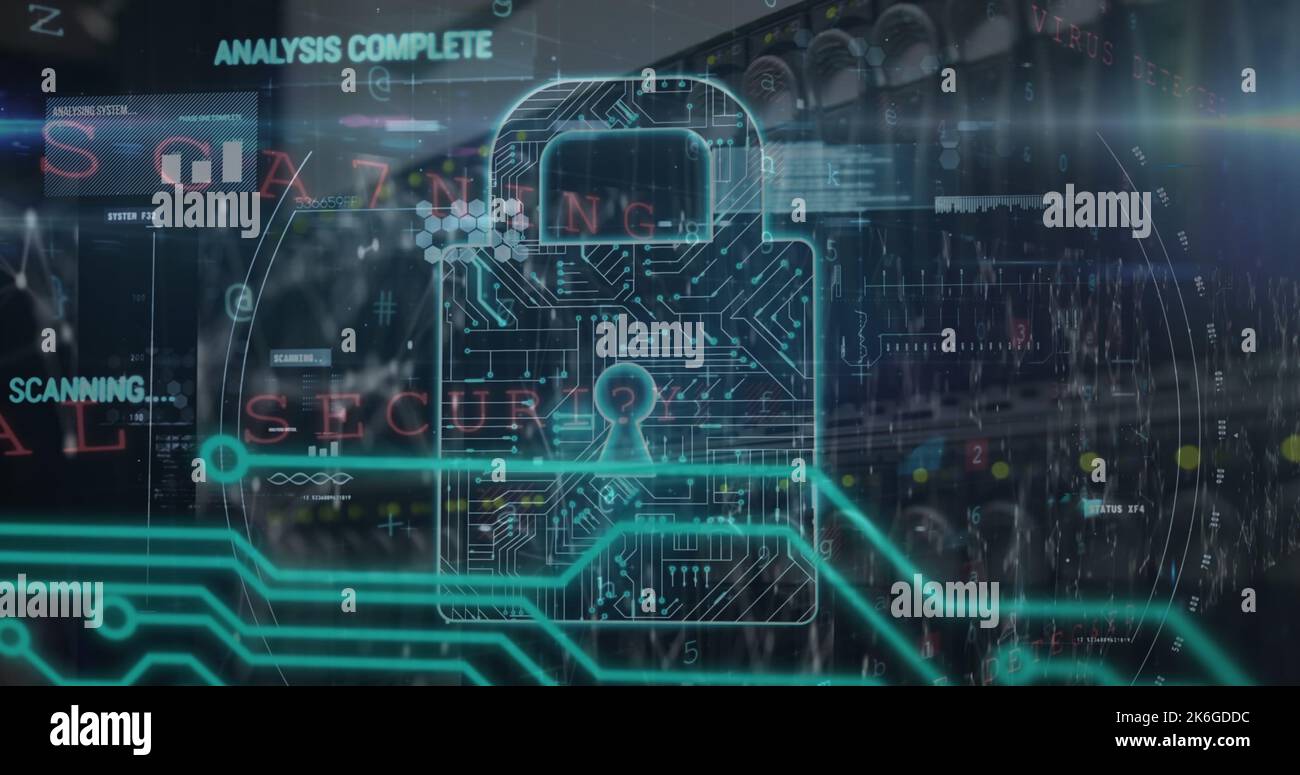 Composite of multiple words with programming language and padlock over ...