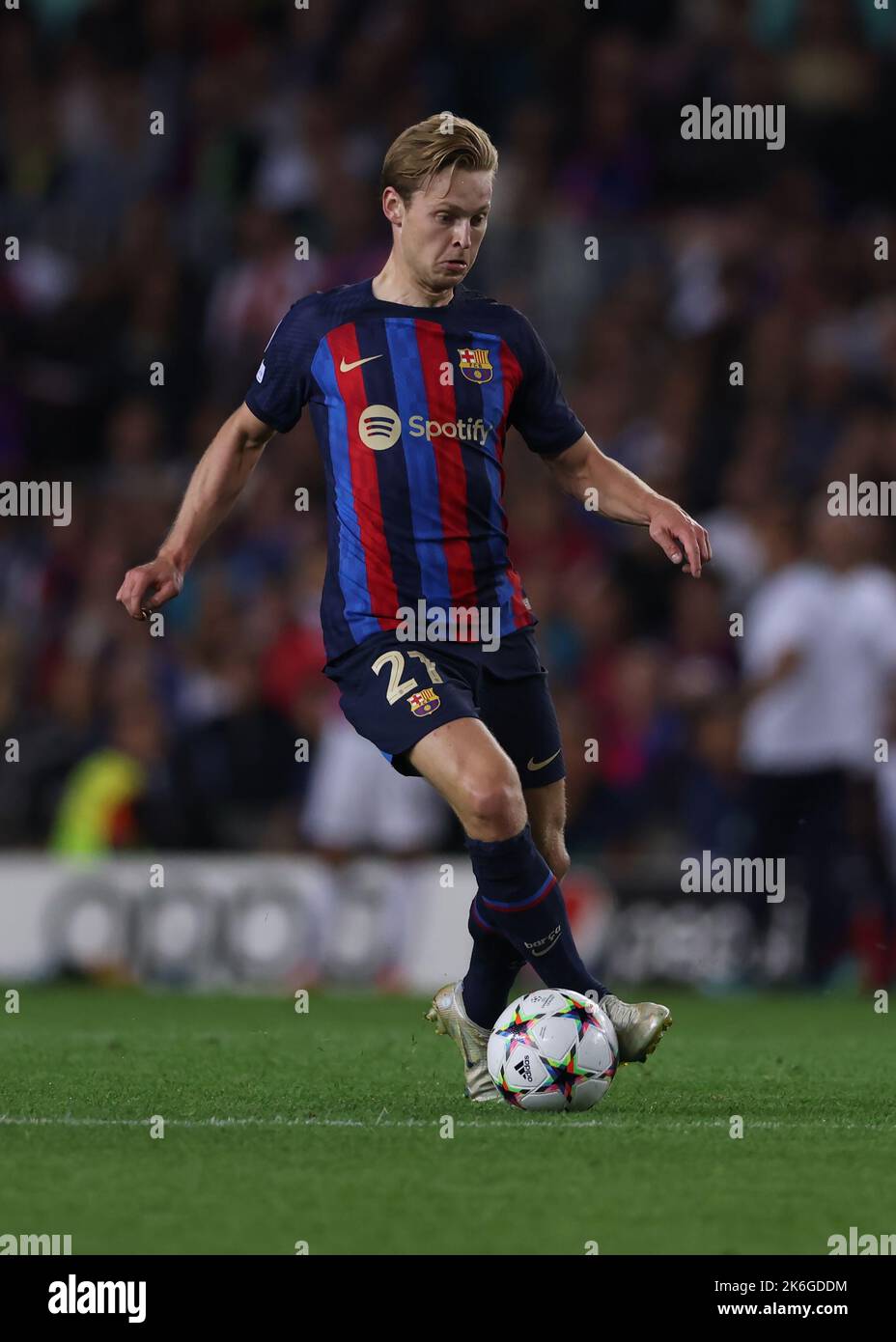 Barcelona, Spain, 12th October 2022. Frankie de Jong of FC Barcelona during the UEFA Champions ...