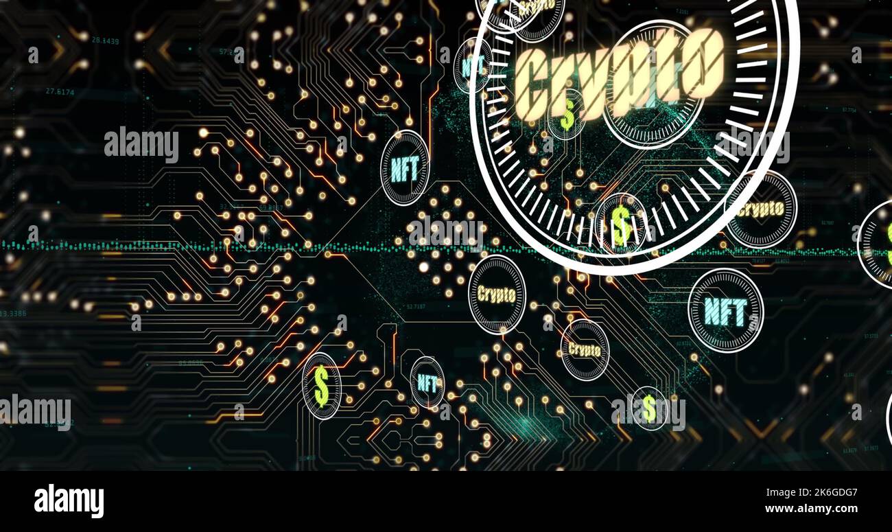 Processing data connections animation over hi-res stock photography and ...