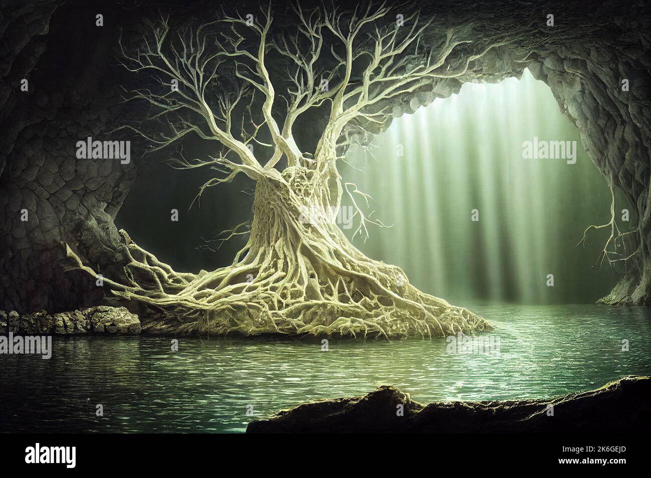 Underwater cave waterfall hi-res stock photography and images - Alamy