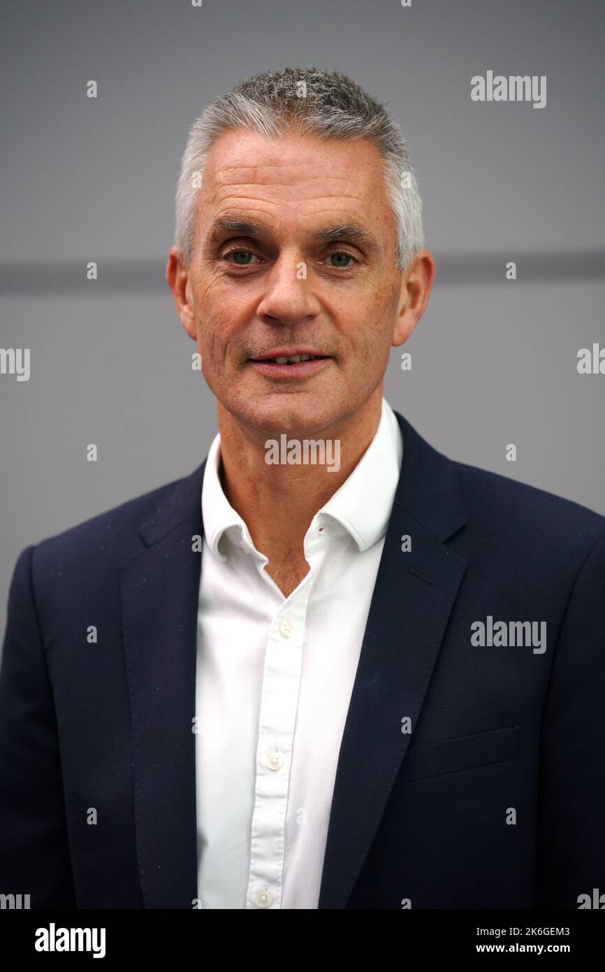 Director General of the BBC Tim Davie speaks to the media at the M&S ...