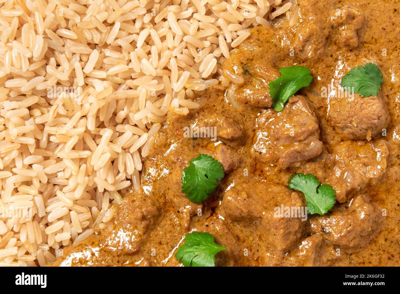 Lamb korma from above Stock Photo - Alamy