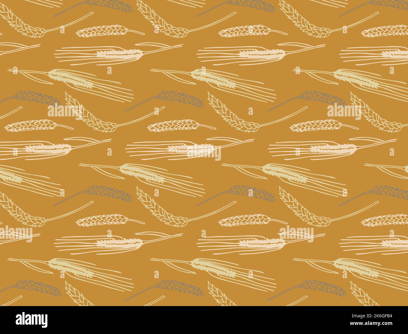 Spring wheat pattern Stock Vector Image & Art - Alamy