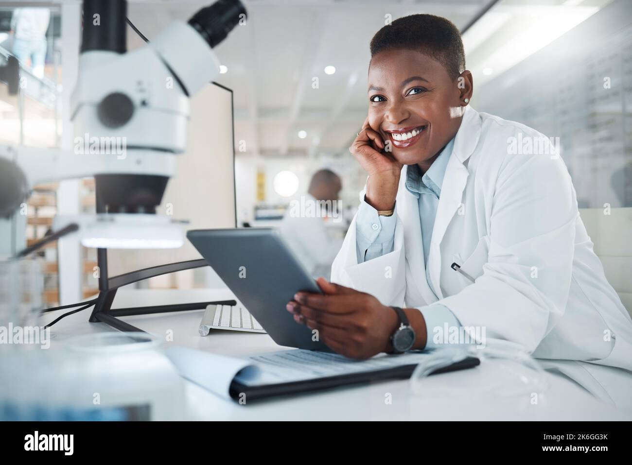 Now to observe what happens next. a young scientist using a digital ...