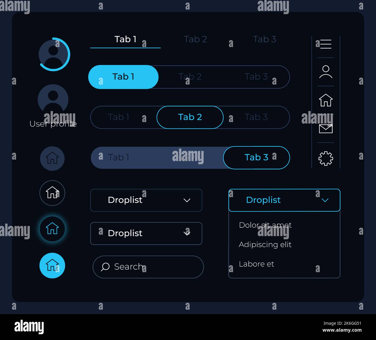 Droplist Stock Vector Images - Alamy