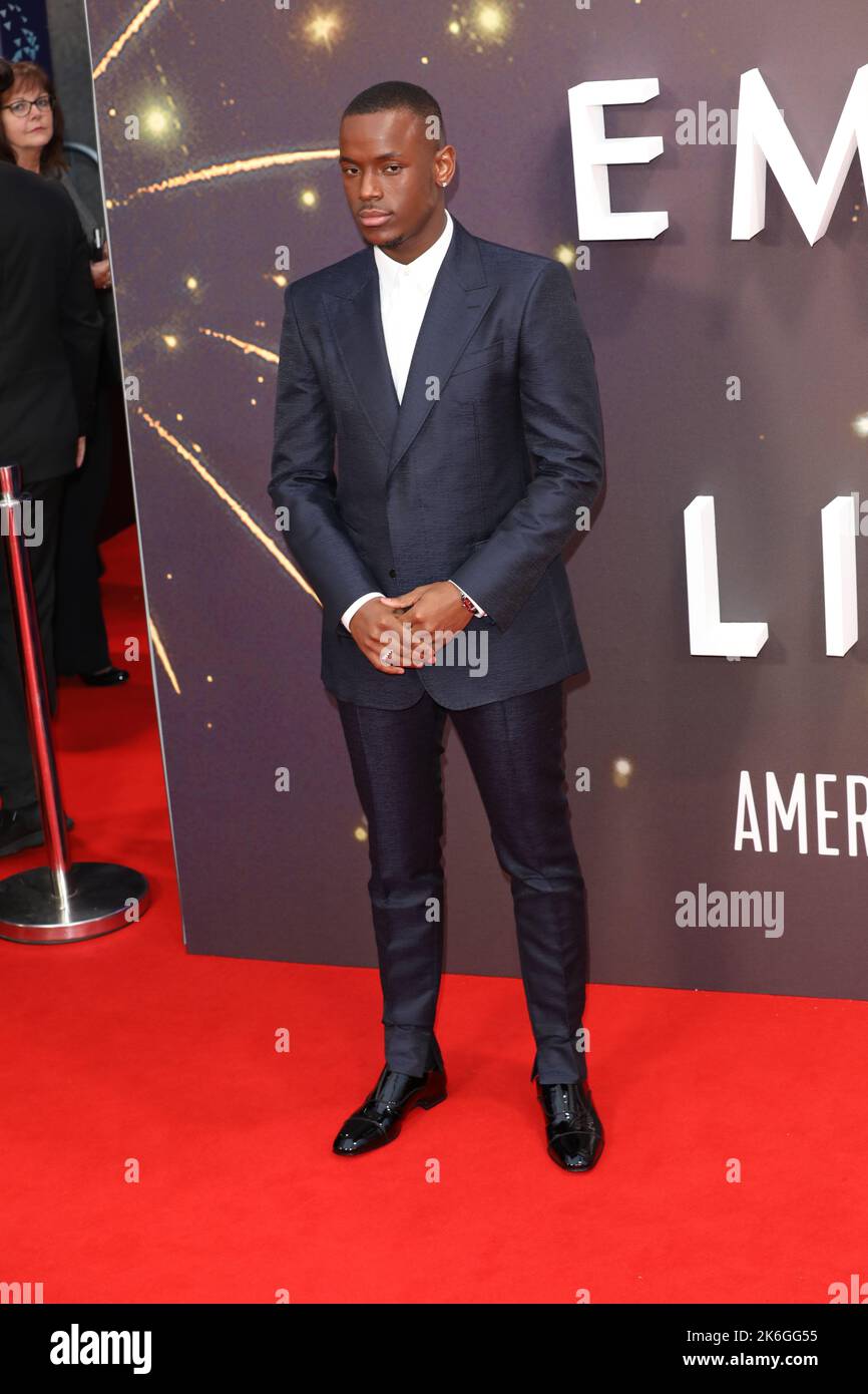 Micheal Ward attends film premiere of 'Empire of Light' during the 2022 ...