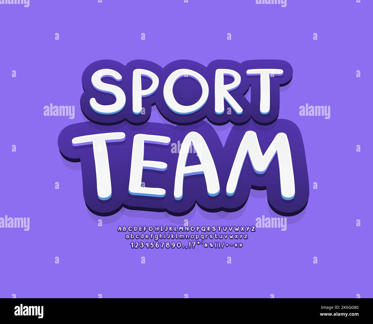 Sport emblem navy blue color for sports games logo design. 3D font set ...