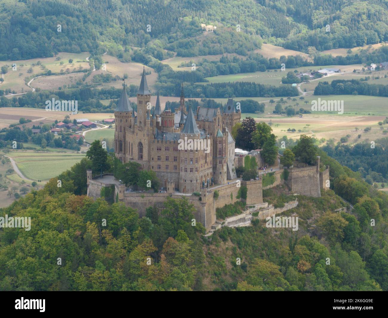 Burg Hohenzollern castle between Hechingen and Bisingen Germany, was ...