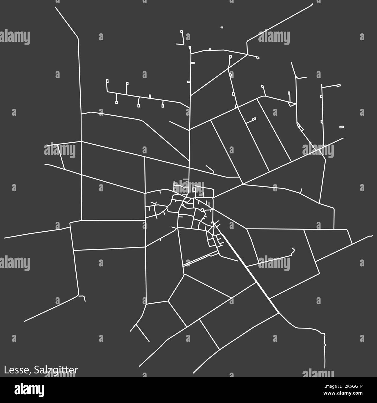 Street roads map of the LESSE QUARTER, SALZGITTER Stock Vector Image ...