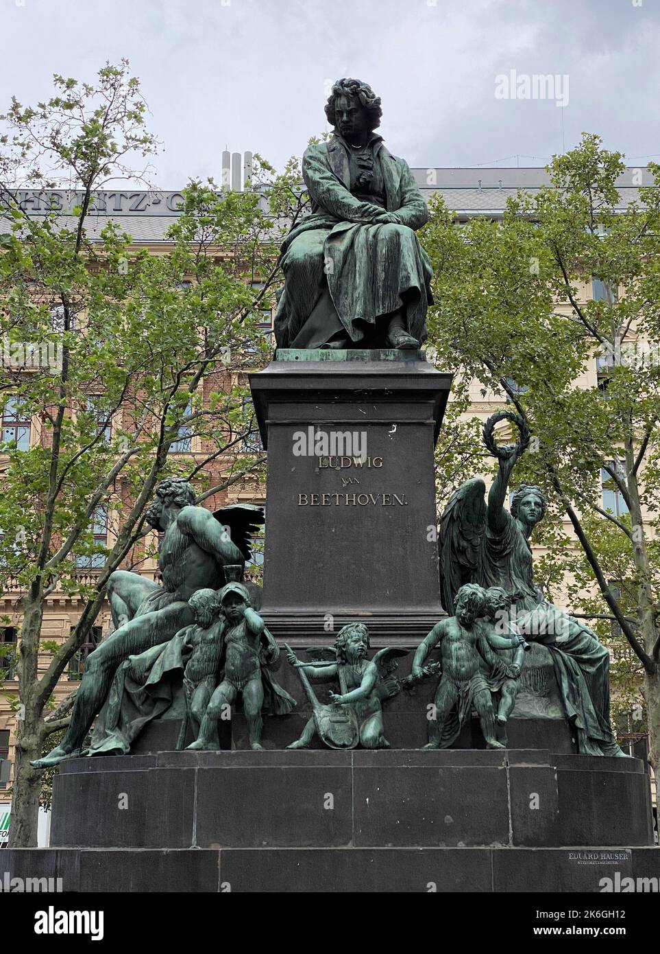 Monument To Ludwig Van Beethoven At Beethoven Square In Vienna's 1st ...