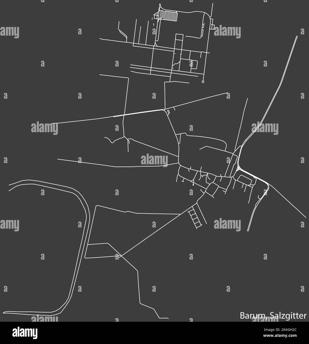 Street roads map of the BARUM QUARTER, SALZGITTER Stock Vector Image ...