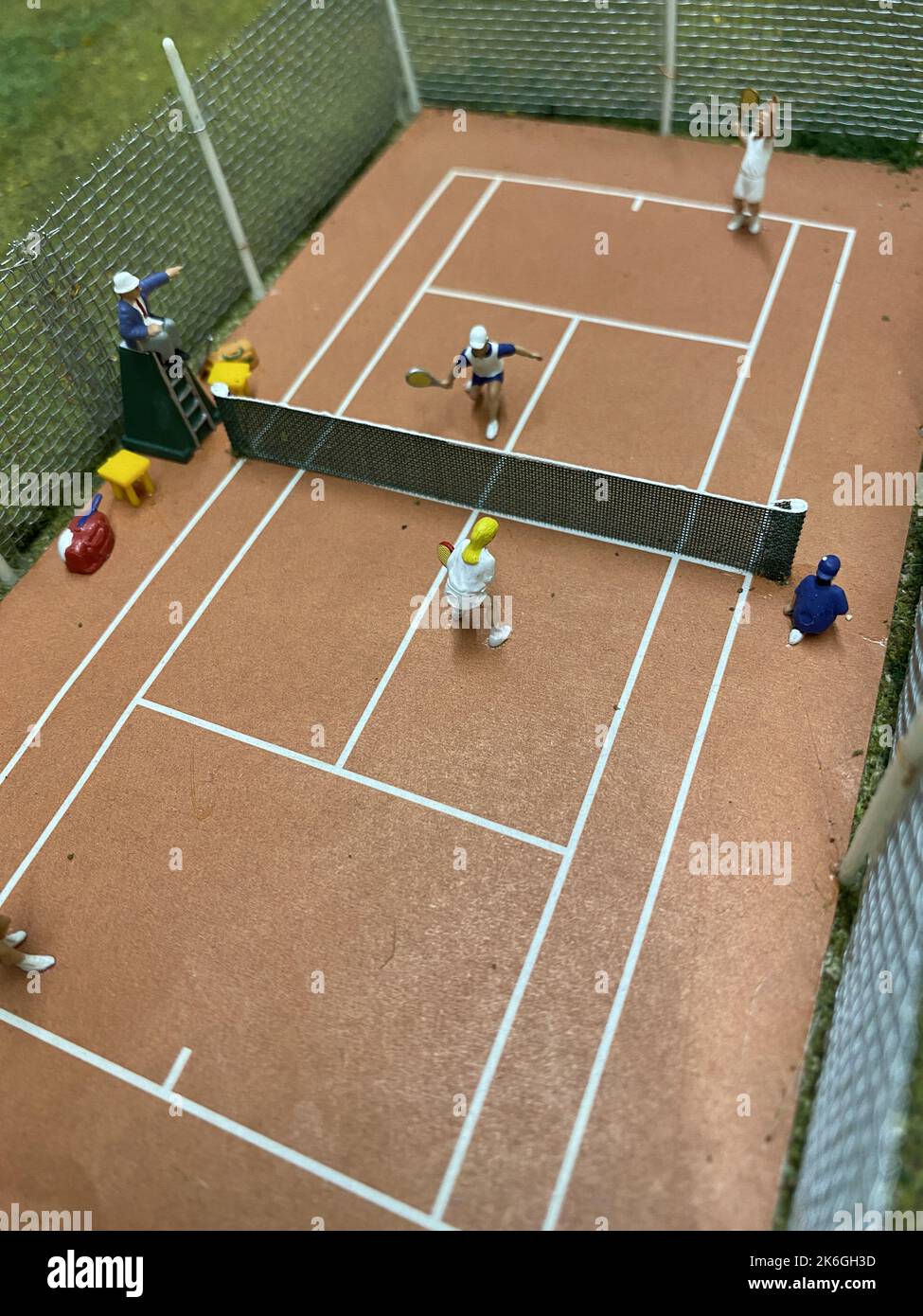 Miniature Model Of A Tennis Court Stock Photo - Alamy