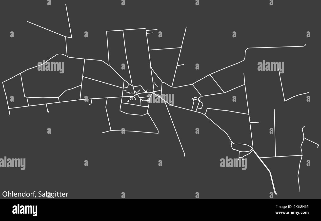 Street roads map of the OHLENDORF QUARTER, SALZGITTER Stock Vector ...