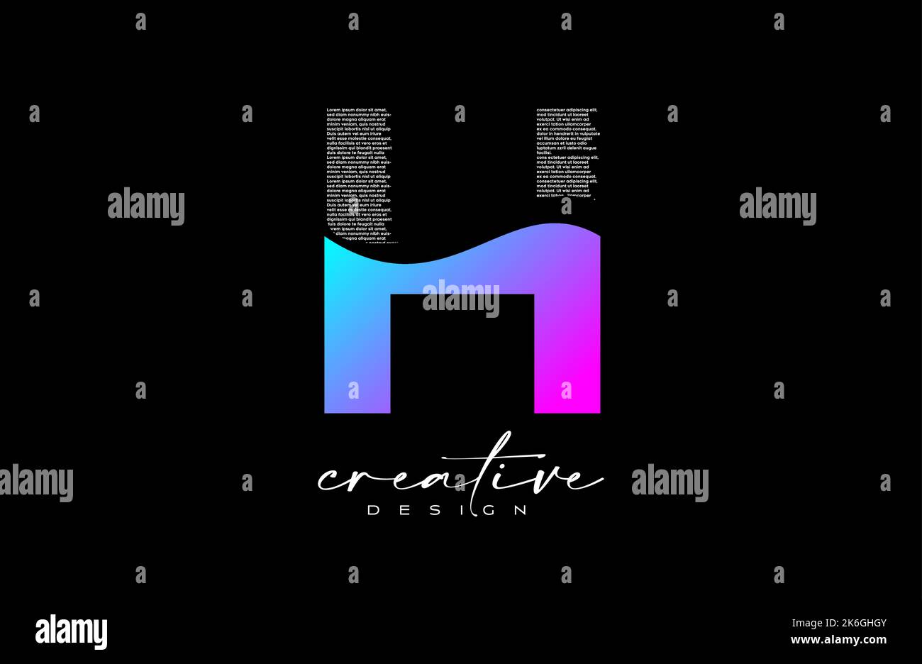 Purple H Letter Logo Design with Creative letter h made of Black text ...