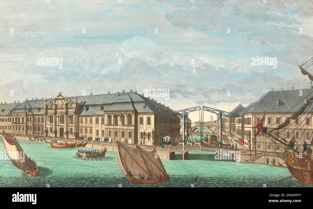 View of Her Imperial Majesty's Ancient Winter Palace, Russia, 19th ...
