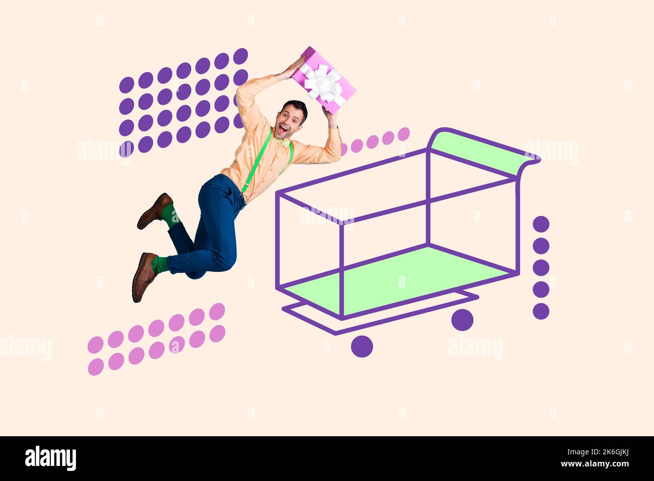 Photo artwork minimal picture of happy smiling guy buying online 8 ...