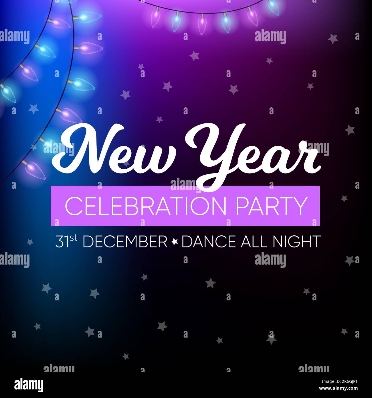 New Year celebration party post and invitation. Invitation banner for ...