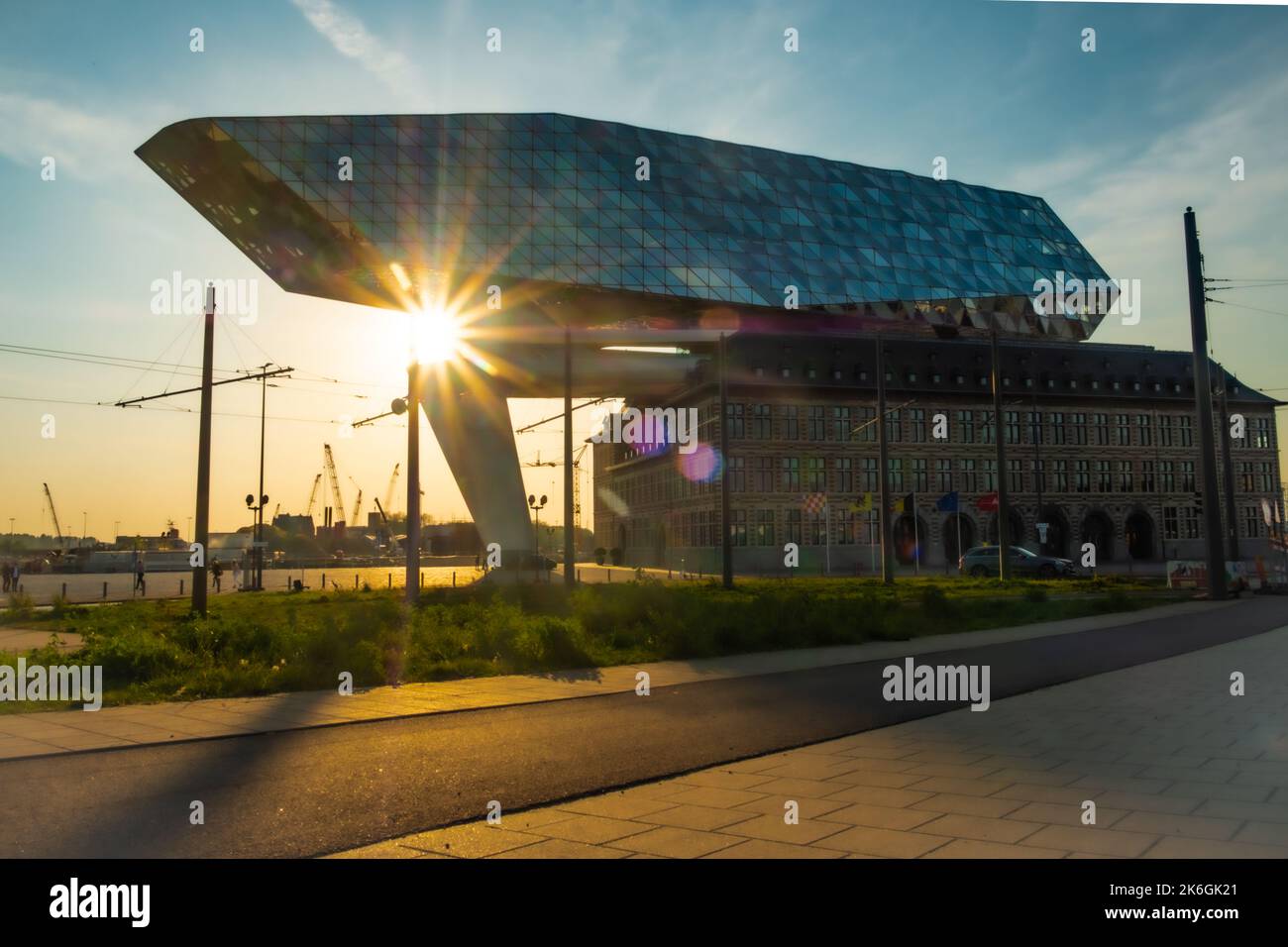 ANTWERP, BELGIUM, 04 20 2022, The modern architectural landmark ...