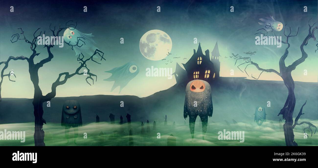 Haunted moon hi-res stock photography and images - Alamy