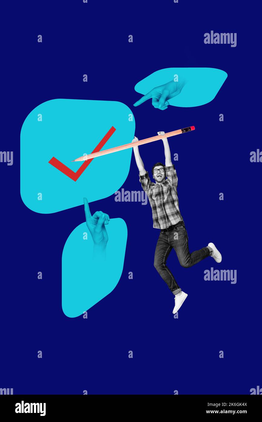 Creative 3d photo artwork graphics painting of arms hands pointing ...