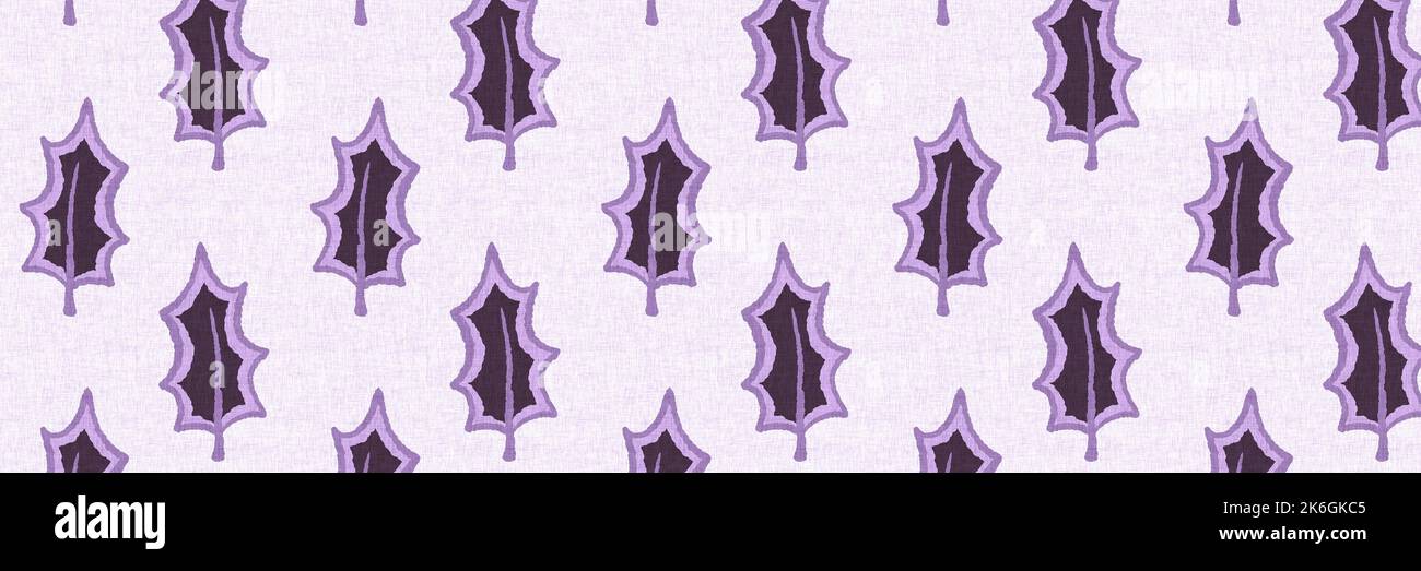 Gender neutral purple foliage leaf seamless raster border. Simple ...