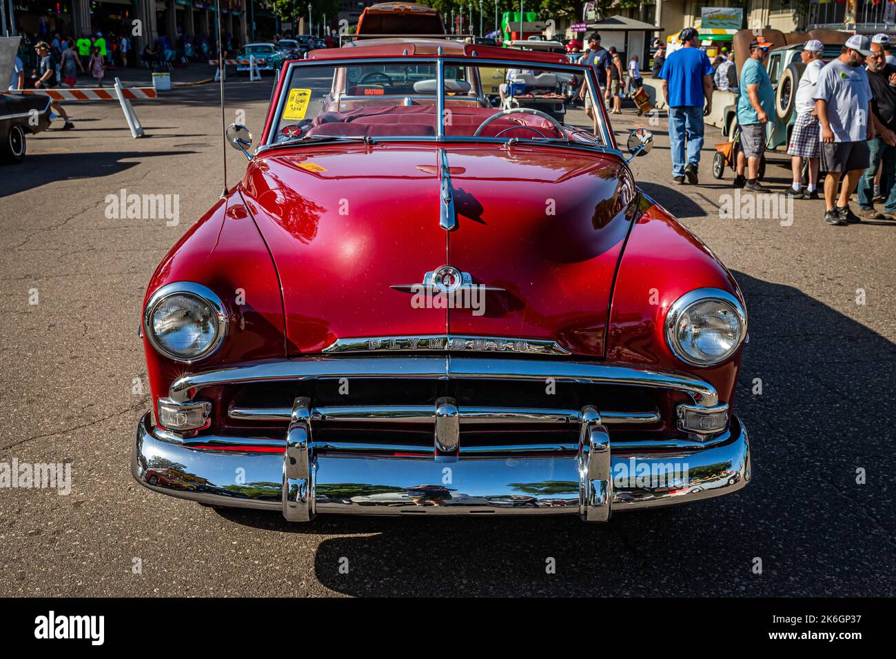 Falcon Heights, MN - June 19, 2022: High perspective front view of a ...