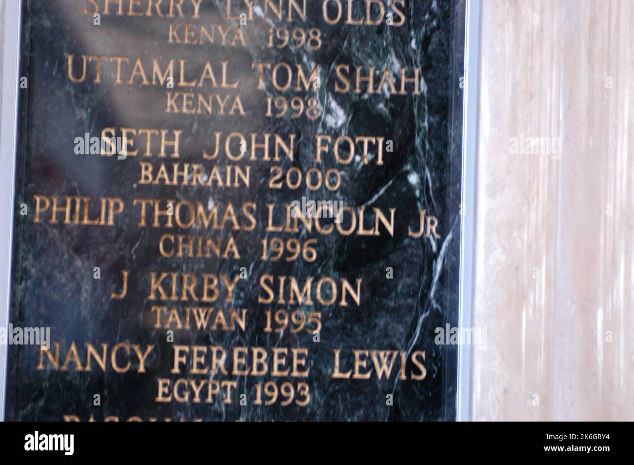Views of American Foreign Service Association Memorial Plaque in C ...