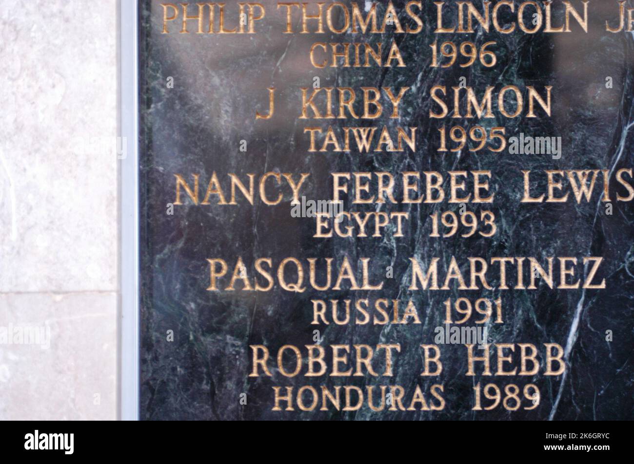 Views of American Foreign Service Association Memorial Plaque in C ...