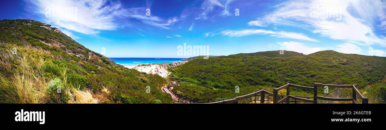 Scenic panoramic view of cliff coast south western Australia, Albany ...