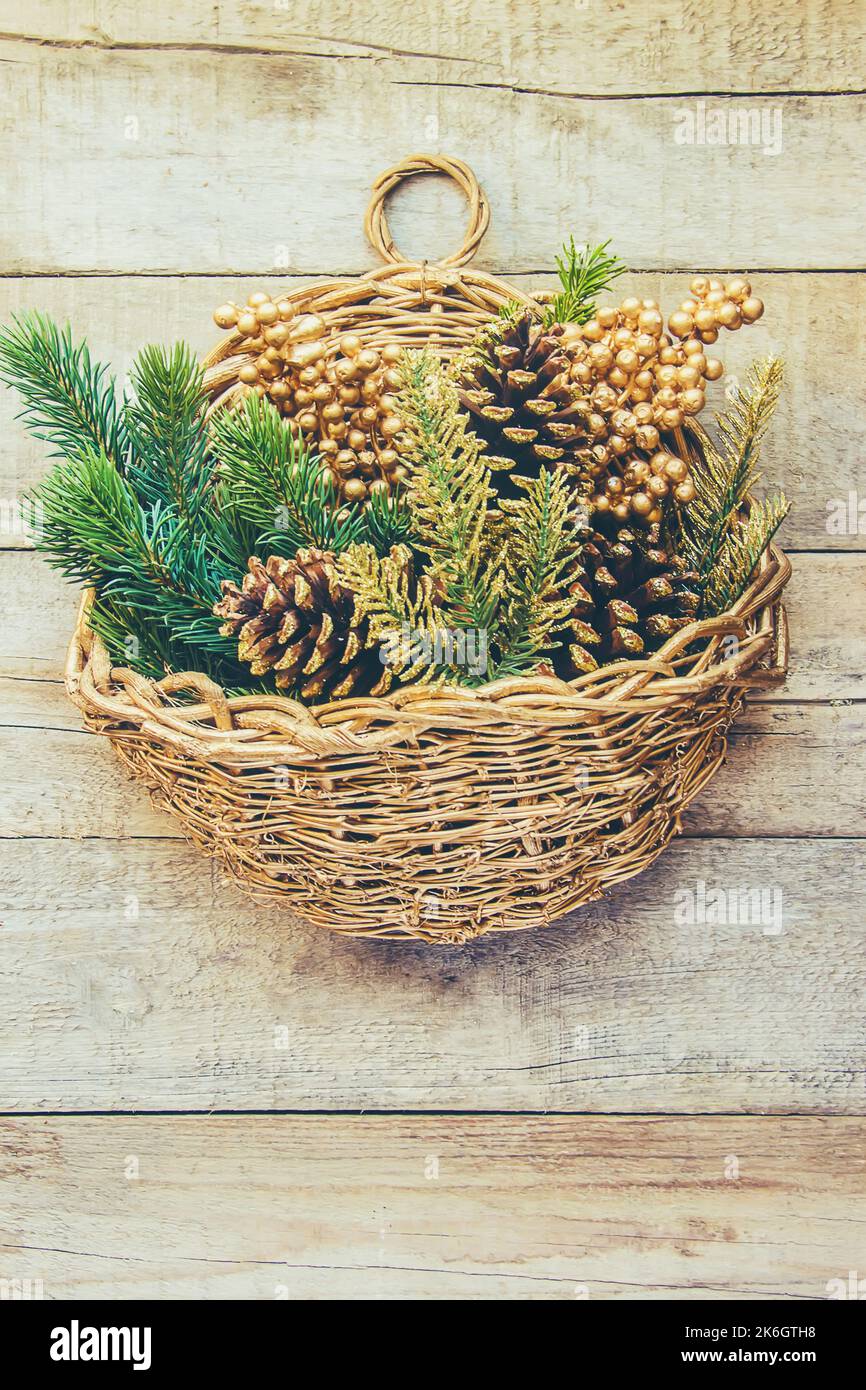 Christmas background. happy New Year. Selective focus Holiday Stock ...